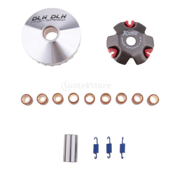 説明: 100%ブランドの新機能と高性能それは来るでしょうバリエーションはガスケットで設定在庫単位への直接交換 GY6 50cc 60cc 80ccエンジンパーツに適合パッケージに含まれるもの:駆動面.バリエータスペーサ.駆動面可動プーリ....