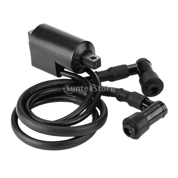 説明: 100％新品。 高性能点火コイル直接交換全長：77cm、線長さ：60cm ヤマハバンシー350 YFZ350 1997-2006 ATV 仕様:材質：ゴム、プラスチック、銅パッケージに含まれるもの: 1ピースイグニッションコイル.....