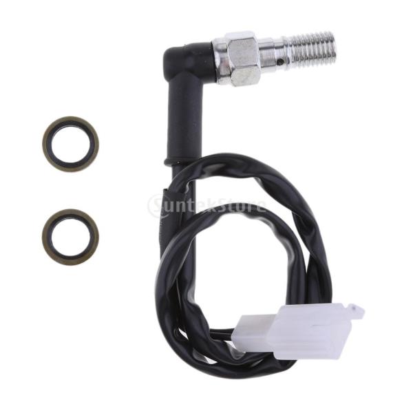 説明:ボルトサイズ：M10 x 1.25ピッチ、ほとんどのオートバイ用このスイッチは、油圧ブレーキシステム用の6v、12v、24vのすべてのオートバイに使用できますブレーキ液圧スイッチは、ブレーキ液圧フロントブレーキまたはリヤブレーキのマス...