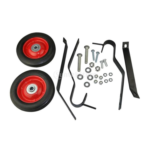 説明: 100%真新しいPW50トレーニングホイールの完全セット後輪位置に取り付ける. カラー:ブラック/レッドこれは.Yamaha50.Peewee50.PW50.PY50.G50Tのバイクで使用する市場のスペアパーツの後に.  RHホイ...