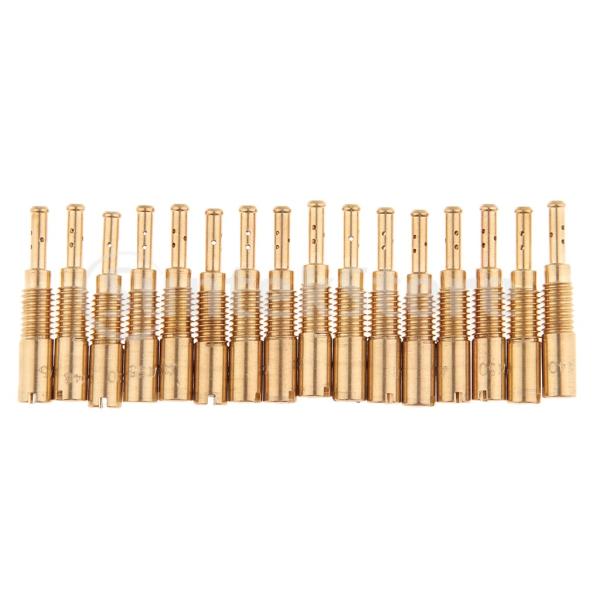 説明:  Carb PZ19 PB16 / 18/20用固体オートバイキャブレタースローパイロットジェット（16個） スローパイロットジェットのスペック：30 31 32 33 35 36 38 40 42 45 48 50 52 55 5...