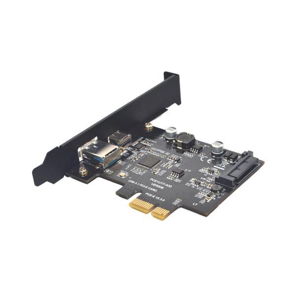 説明:[製品タイプ]PCI-E to USB 3.1  10 Gbps Type C デュアルポート拡張カード.ASM3142 チップセット. (注: PCI-E 3.0 でのみ 10Gbps の速度で実行できます)[サポートシステム]: ...