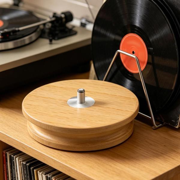 説明: [利便性]レコードのクリーニングや交換時に.レコードを安定して一時的に保管でき.安全な取り扱いを保証します. [素材]耐久性と優雅さを追求し.高級ブナ材とアルミニウム合金を使用 [コンパクト]省スペース設計の10×10×2.6cmサ...