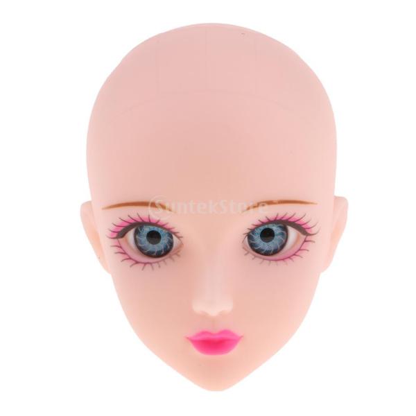 説明:美しい1/6女性のBJDの人形は.3Dの青い目.子供のためのボールジョイント人形のボディパーツDIYのアクセサリーを作る頭の彫刻をメイクアップ 1/6 OB.Kurhn.BJDの女の子の人形.Xinyiの人形または他のシルミラの人形の...