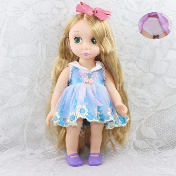 説明:100％真新しく高品質このドレスは、女の子のドレスアップアクセサリーの花のパターンと短いレースのスカートです。 白い下着は手作りです 16インチサロン人形その他の40cm人形アクセサリーに最適素材：布コロ：ブルー+ホワイトサイズチャー...