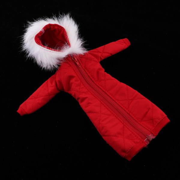 説明: 1/6の女の子の人形の冬服のためのふわふわの帽子との快適な長い綿パッド入りのコートは.アクセサリーをドレスアップ 12インチ人形.XinYi.BJD.PP人形.または他の類似サイズの人形に適していますあなたの最愛の人形に美しくキュー...