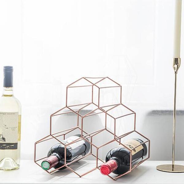 説明:ワイン6本収納可能(最大)直径8.8cm以下のワインボトルに適しています.該当するシーン:ホーム.バー.結婚披露宴など.色:ローズゴールド素材:長さ:約28.5cm / 11.22 ''幅:約21.5cm / 8.46 ''高さ:約2...
