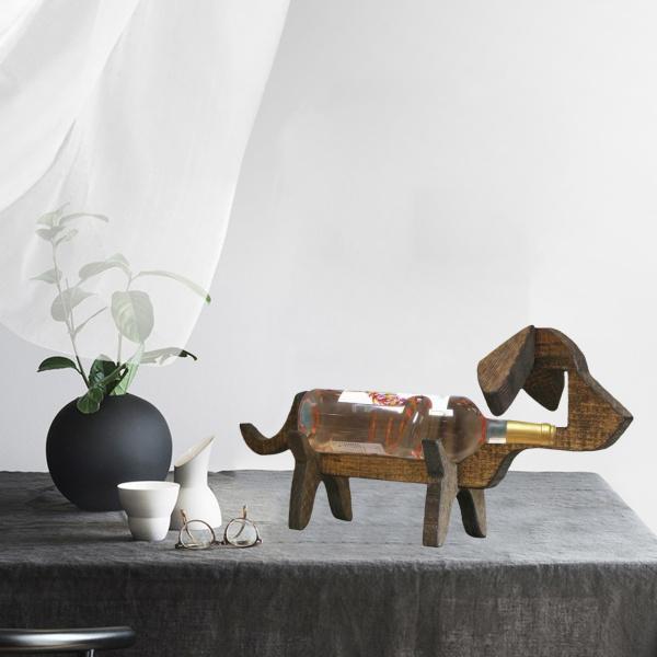 説明:木製ワインボトルラック:木製ダックスフントワインホルダー.クリエイティブデコレーションワインアクセサリー.キッチン.ホーム.バー.テーブルデコレーションワインラック.素材:木製.シンプルで実用的で.独特の外観.このワインラックは.ボト...