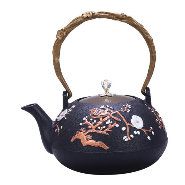 説明:大容量:鋳鉄から選択されたこの美しくユニークな1.2Lティーポットは.硬くて耐久性があり.家族全員で使用できます.エナメルインテリア:鋳鉄製ティーポットの内壁にスプレーします.これにより.ティーポットを十分に保護し.同時に飲料水をより...