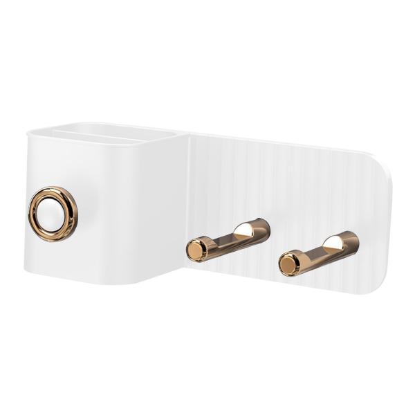 説明:多機能バスルームホルダー: バスルームヘアドライヤーラックは広々としたスペースが特徴で.洗面化粧台の必需品を整理して整頓できます.スペースと整理を節約: ヘアドライヤーの壁に取り付けられた収納ホルダーは.フェイシャルタオル.メイク落と...