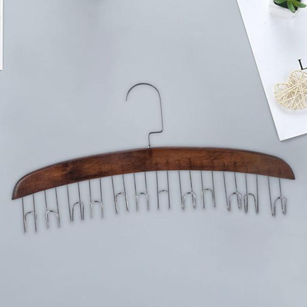 説明:[木製ネクタイラック]木製ハンガーとスカーフフックランジェリーオーガナイザーは.ネクタイ.ベルト.ベスト.スカーフをきれいに保つのに役立つ多機能収納ツールです.[フック12個付き] 12個のフック付きベルトハンガー.複数の衣類を同時に...