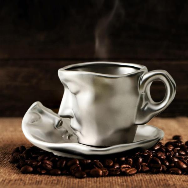 説明:[素材]このコーヒーマグセットはセラミック製で.耐久性があり.つや消し釉薬はお手入れが簡単です.[クリエイティブなデザイン]このティーカップ＆ソーサーセットは.セラミックカップ＆ソーサーセットにユニークでクリエイティブな人の顔の形が特...