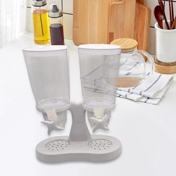 説明:[最高の収納オーガナイザー]:スナックディスペンサーは.お気に入りのスナックを新鮮に保ちながらキッチンのカウンタートップスペースを管理でき.2つのキャニスターシリアルディスペンサーは.乾燥した食品をきちんと積み重ねて分けた状態に保ちま...