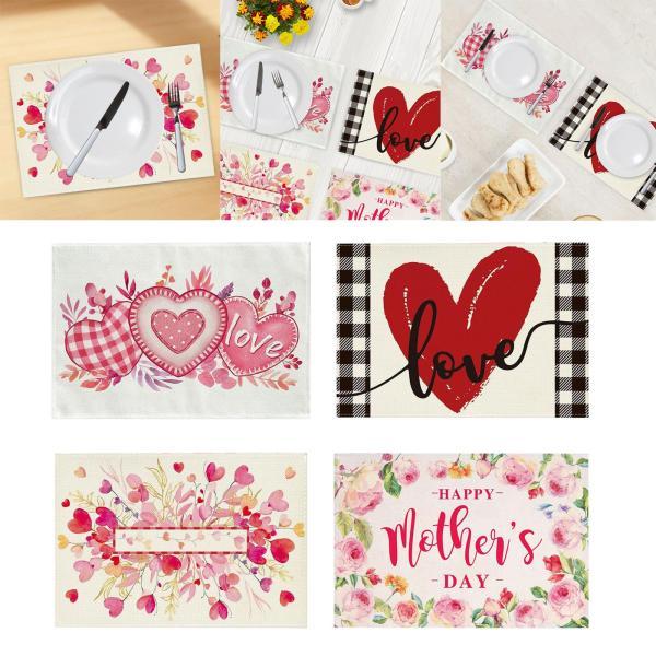 説明:[素材]: このプレースマットはポリエステル素材で作られており.お手入れが簡単で.ダイニングテーブルを長期間保護します. [ユニークなデザイン]: このプレースマットはユニークなハート柄デザインを採用しており.ダイニングテーブルに芸術...