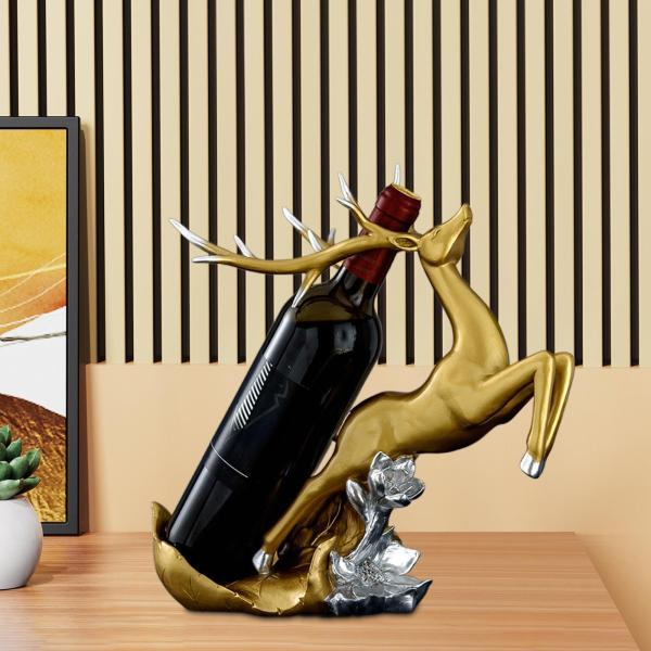 説明:[デザイン]: この鹿のワインラック像はユニークなデザインが特徴で.どんな家庭やレストランにも優雅さを添えます.ダイニングルームのキャビネットのテーブルトップの装飾に最適で.ゲストの目を引くこと間違いなしです. [素材]: このワイン...