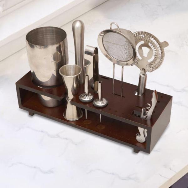 説明:[頑丈で信頼性が高い]: このカクテル シェーカー ラックは高級竹で作られており.頑丈さと安定性を保証します. [スペースを節約]: 当社のバーテンダーキットスタンドは.ほとんどのバーツールを収容できるように設計されており.バー機器を...