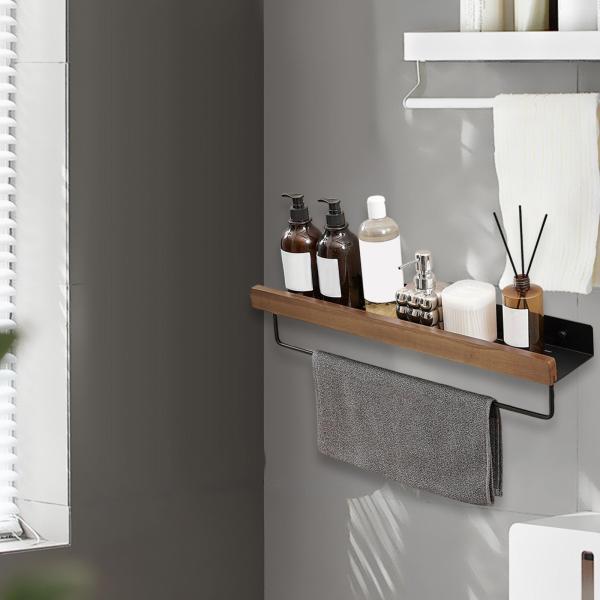 説明:[シャワーオーガナイザー]: このタオルバー付きバスルームシェルフには.ポール.広い収納エリア.2列の排水穴.パンチ取り付け不要.収納エリアが付いています. [素材]: タオルラックシェルフは木材とアルミニウムで作られており.耐久性に...