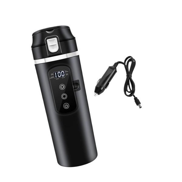 説明:[車用加熱カップ]: 自動加熱機能と温度表示.多層保護.定温設計.長持ちする保温.リアルタイムで温度を表示する LED ライトを備えた車用ケトル ボイラー コーヒー カップ. [材質]: 電気ケトルは304ステンレススチール製で.耐熱...