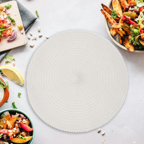 説明:[素材]: この北欧風のプレースマットは綿糸で作られており.耐熱性があり.鍋つかみ.カップ.皿.フルーツボウルに最適です. [多用途]: 丸編みプレースマットは屋内でも屋外でも日常使いに最適です.このプレースマットは.ダイニングルーム...