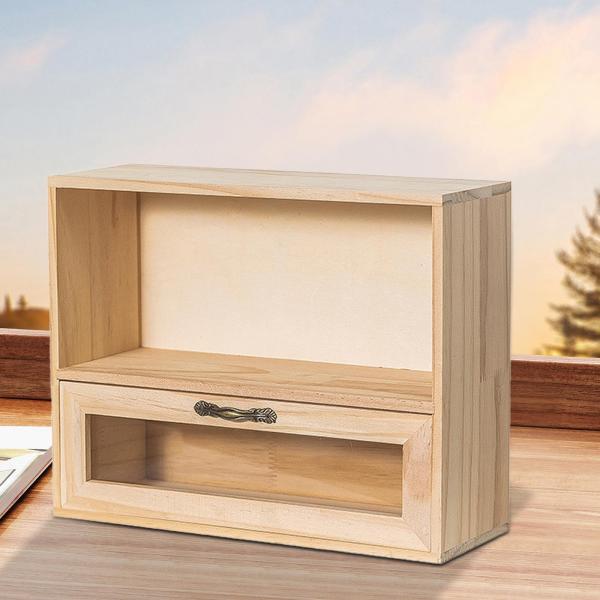 説明:[製品サイズ]: 多目的ディスプレイケースボックス.30cmx24cmx11.5cm/11.81インチx9.45インチx4.53インチ[デザイン]: ドア付き2段デスクトップ収納キャビネット.防塵.整理整頓.透明なビューウィンドウ.一...