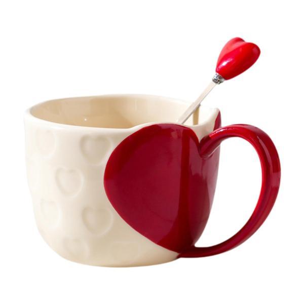 説明:[ユニークなデザイン]: このコーヒーマグは独特のハート型のデザインが特徴で.安全性と安心感を高めるために高温焼成によって作られています.大容量なので.一口一口が暖かさと愛で満たされます.[素材] : 高品質のセラミックで作られたこの...