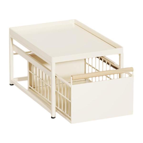 説明: slidドロワーアウトドロワー]:シンククローゼットスペースの下でキャビネットオーガナイザーの最大化を滑らせて.キッチンやバスルームの供給を整理します.プルアウトデザインはアイテムに簡単にアクセスするのに役立ちます料理や調味料のボト...