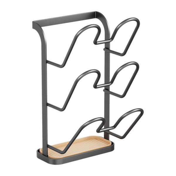 説明:[材料:ポット蓋ホルダーは高品質の炭素鋼材料で作られており.耐摩耗性があり.長期間使用できます space  saving]:壁に取り付けられた蓋のオーガナイザーは.キッチンタオル.ポットの蓋.板.およびspatulasの吊り下げ式の...