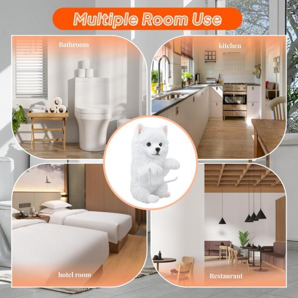 説明:[かわいい犬の形のトイレットペーパーホルダー]: この上品で愛らしいホルダーは.どんな空間にも素敵なアクセントを添えます.トイレ.オフィス.ホテル.ダイニングルーム.アパートなど.あらゆる場所でお使いいただけます. [クリエイティブな...