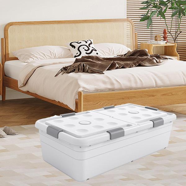 説明:[広々としたデザイン]: このベッド下収納ボックスは大容量で.衣類.タオル.靴.毛布などを整理するのに最適です. [高品質素材]: 高品質のプラスチックで作られたこのベッド下コンテナは.耐摩耗性と頑丈さを備え.長期間の使用を保証します...