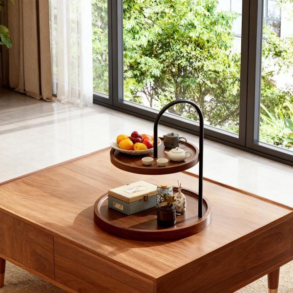 説明:[広々とした]二層構造で十分な収納力があり.玄関やデスクトップの鍵.香水.装飾品の整理に最適です. [頑丈]木材と鉄の素材を組み合わせて作られた木製サービングトレイは.日常使用に耐える強力な耐荷重性と安定した構造を保証します. [安全...