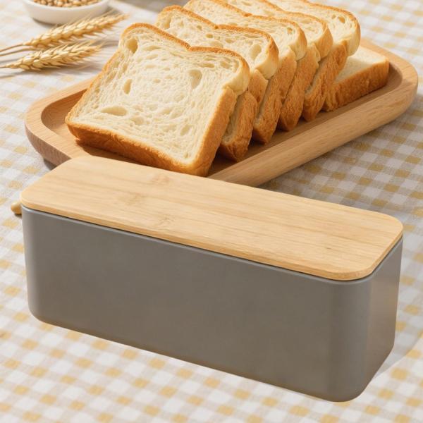 説明: [多用途収納]:この容器はパン.ケーキ.スナック.ペストリー.クッキー.その他の小物を収納し.キッチンを整理整頓するのに適しています. [プレミアム素材]:ブレッドボックスはポリプロピレン製で.スタイリッシュな竹製の蓋が付いており....