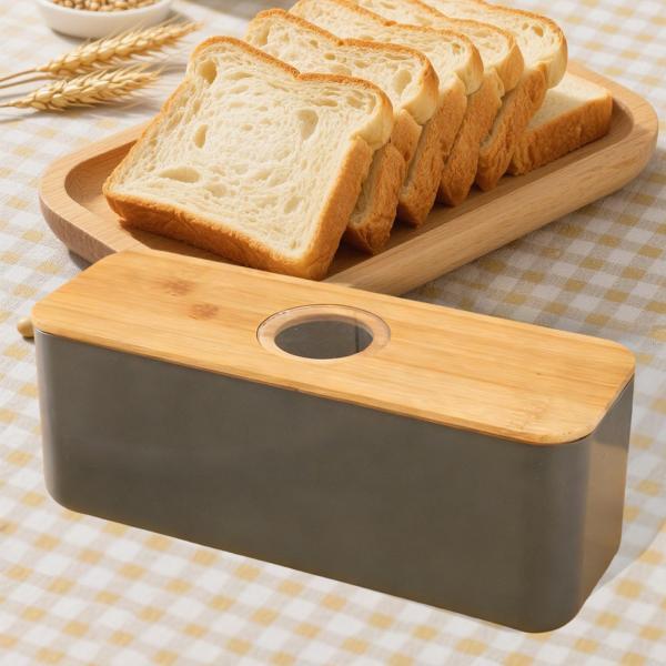 説明: [多用途収納]:この容器はパン.ケーキ.スナック.ペストリー.クッキー.その他の小物を収納し.キッチンを整理整頓するのに適しています. [プレミアム素材]:ブレッドボックスはポリプロピレン製で.スタイリッシュな竹製の蓋が付いており....