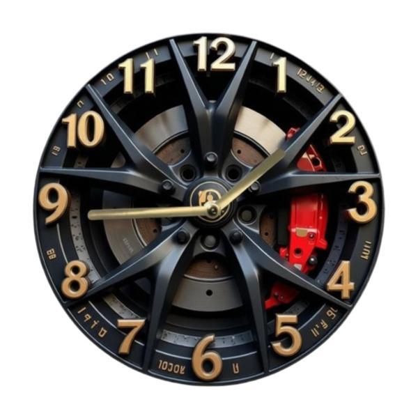 説明: [モダンなデザイン]: トレンディな2Dカーホイールハブパターンが特徴で.キッチン.リビングルーム.寝室の装飾に現代的なタッチを加えます. [サイレントムーブメント]: カチカチという音がせず.正確な時間を刻む静かなメカニズムを搭載...