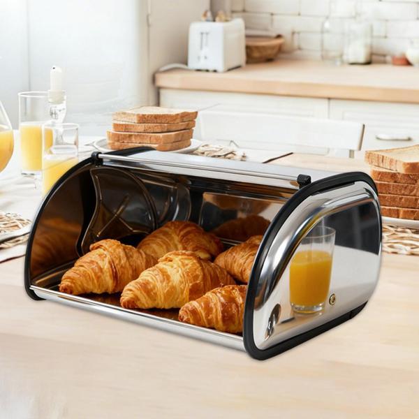 説明: [耐久性]: 高品質のステンレススチールで作られたこのブレッドボックスは.錆びにくく頑丈で.毎日のキッチンでの使用に耐えるように作られています. [多用途]: キッチンカウンターブレッドビンは.パン.ペストリー.フルーツ.スナックな...