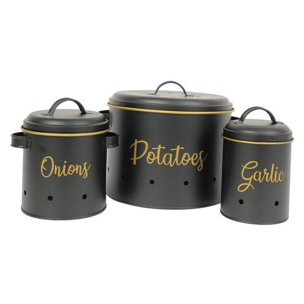 説明: [構造]: 亜鉛メッキ鉄で作られたこの野菜保存缶は.長期的な耐久性と耐摩耗性を備え.毎日のキッチンでの使用に最適です. [通気性のあるデザインで新鮮さを保つ]: キッチン収納キャニスターは通気性のあるデザインで空気を循環させ.湿気の...