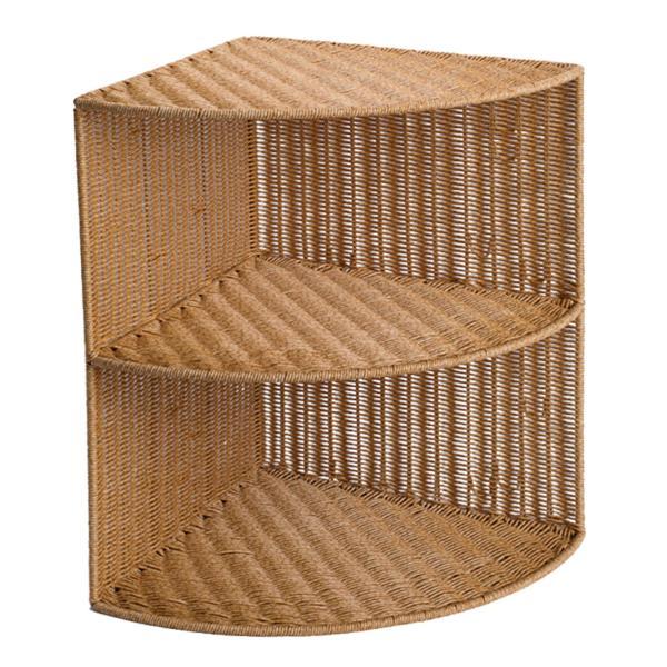 説明: [耐久性のある素材]: 編み込みコーナーシェルフは.編み込み模様の高品質プラスチック製で.耐久性があり.お手入れも簡単です. [省スペース]: 扇形にデザインされたこのコーナー収納ラックは.部屋の隅にぴったり収まり.生活空間を最大限...