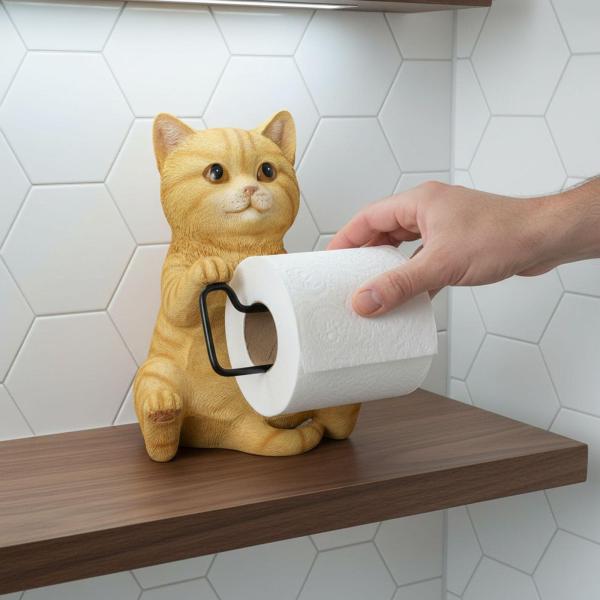 説明: [プレミアム素材]: 高品質の樹脂で作られたこの壁掛け式猫用トイレットペーパーホルダーは.耐久性があり.掃除が簡単で.長持ちします. [ユニークなデザイン]: モダンなヨーロピアンスタイルの猫の置物が特徴的な.愛らしい動物のティッシ...