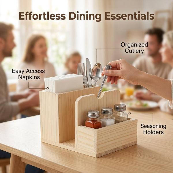 説明: [多用途]コンパクトなデザインに.調理器具ホルダー.ティッシュディスペンサー.スパイスオーガナイザーが一体化されており.効率的なキッチン整理を実現します. [素材]耐久性とエレガントな外観を実現するために高品質の木材を使用しており....