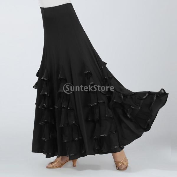 説明: 100％真新しい、優れた品質素材：ポリエステル繊維サイズ：着丈：約85cm / 33.46inch：ウエスト：約60-105cm / 23.62-41.34inch 弾性ウエストバンド、ロングスイングスカートは、あなたの優雅さと完璧...