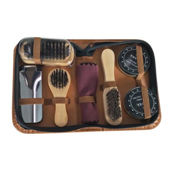 説明:旅行中や移動中に靴を輝かせるのに最適な靴磨きキット.革製の靴のお手入れキットは.安全に保管するためにジッパー式収納ケースに収められています.キットには.靴磨き.オイルスポンジブラシ.ブラシ.靴べら.靴布.収納ボックスが含まれています....