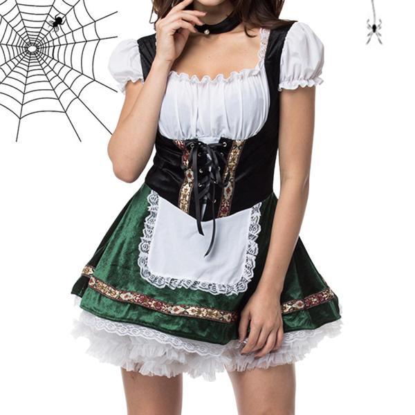 説明:衣装: スカーフを含む緑のドイツの衣装のドレス.クラシックスーツ:このスーツはとてもキュートで.ロールプレイ体験が異なります.絶妙な職人技: この美しいレディライクなドレスの花柄の裾は.リアリズムとスタイルを追加する独自の刺繍プロセス...