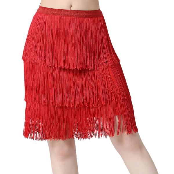 説明:プレミアム素材: ドレス ラテン ダンス スカートは.高品質のポリエステル.耐久性.軽量.通気性と柔らかさで作られています.ウエストゴム:ダンススカートのウエストゴムは着心地が良く.より細く見えます.三層タッセル:スカートにも三層タッ...