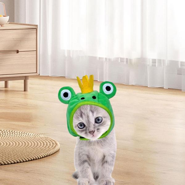 説明:[素材]: このペットコスチューム帽子は柔らかい布素材で作られており.肌に優しく.漫画のカエルのデザインで.快適な着用感を提供します. [着やすい]: ペットコスプレ衣装.粘着性デザイン.ペット.猫.小型犬に適しています. [デザイン...