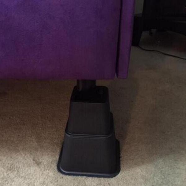 説明:ヘビーデューティマルチハイトベッドライザーベッドリフト -  8インチ.5インチまたは3インチの高さに調整可能 8個セット.4個入り小ベッド用リフター.4個セットあなたは3インチの高さを得るために小さな1ベッドレッグを適用するか.また...