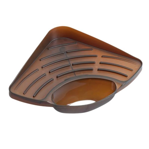 説明:キッチンバスルームのシンクトライアングルスポンジホルダーラック多機能ドレンシェルフ石鹸のクリーニングブラシコーナー収納オーガナイザー環境にやさしいプラスチック製のプラスチック製の.有毒で安全な使用シンクコーナーのスペースを完全に利用す...