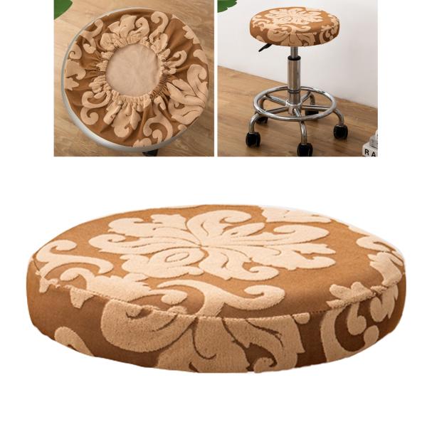 説明:ポリエステル生地とスパンデックス素材で作られた丸いスツールカバーは.しわになりにくく.毛玉がなく.柔らかくて着心地が良いです.直径約30-38cm / 11.81-14.96インチ.厚さ5-13cm /1.97-5.12インチの丸い椅...