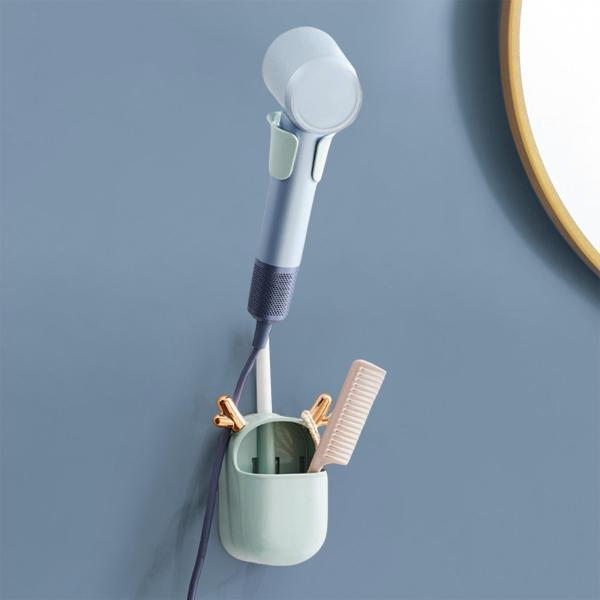 説明:多目的収納ラック:ヘアドライヤー.ヘアケアスタイリングツール.さまざまな小さなケアツールを収納できるヘアドライヤーホルダー.バスルームを整頓してスペースを節約します.安定した素材:滑り止めの機能を備えた高品質で作られています.広く使用...