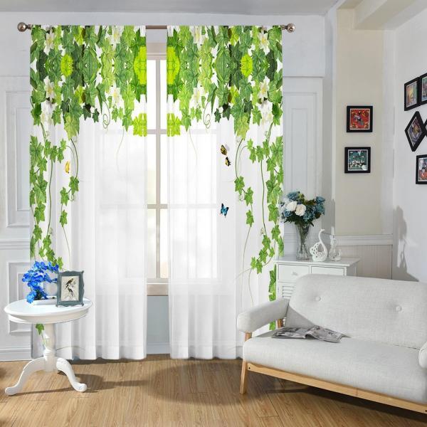 説明:光のフィルタリング: セミカーテンはプライバシーを提供しながら光を取り入れます. 別々に吊るしたり.他のカーテンと組み合わせたりすることができます, あなたは好きなものを選ぶことができます.優れた職人技: 緑の葉模様のカーテンは高品質...