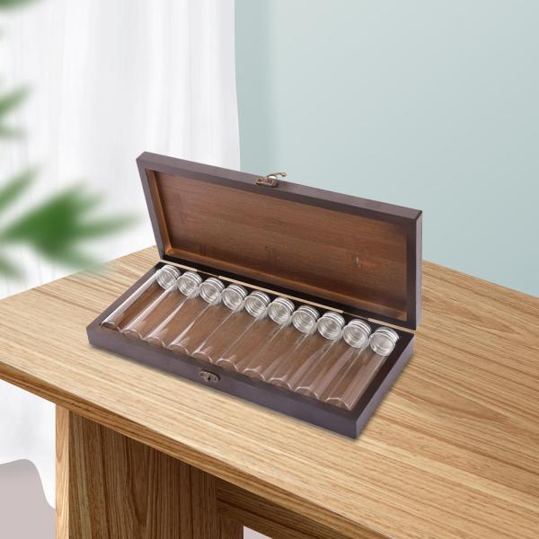 説明:[高品質]瓶収納ボックスは木製素材で作られており.細かい仕上がり.耐久性.滑らかさがあり.長期間使用できます.[ボトル付き]食品調味料ボトルホルダーにはガラスボトル10本が付属しており.高品質で実用的で使いやすいです.[適切なサイズ]...