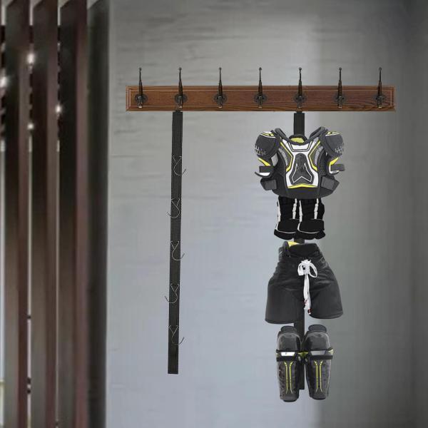 説明:[多目的乾燥ラック]: この多目的スポーツギアラックはゲームチェンジャーです.ホッケーギアラックとして使用する以外にも.吊り下げ式スポーツラック.キャンプ用吊り下げオーガナイザー.キャンプ用ハンガー.キャンプ用ギア収納などとしても最適...